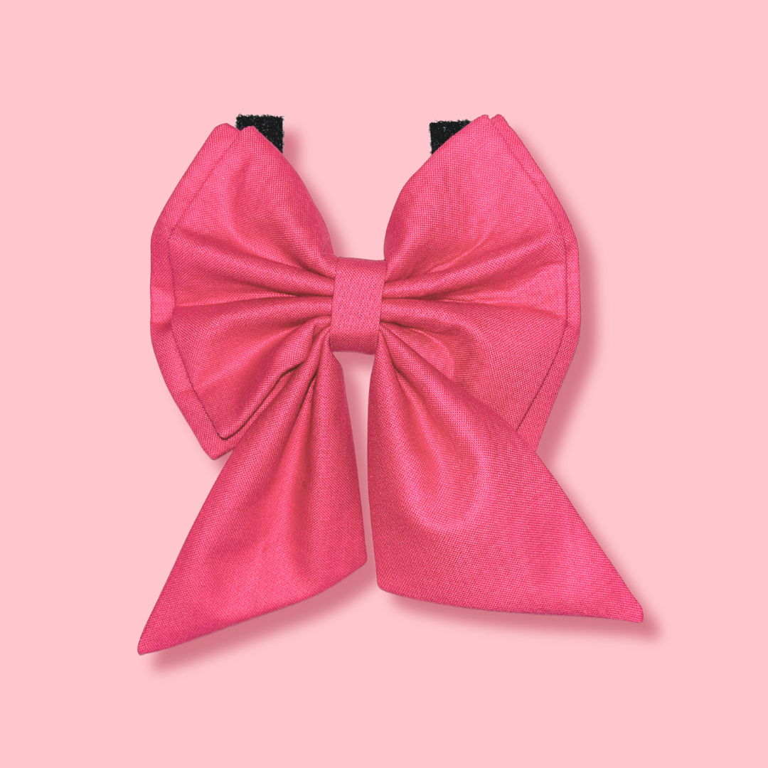 Solid Hot Pink - Bow Tie – Paw Paws USA